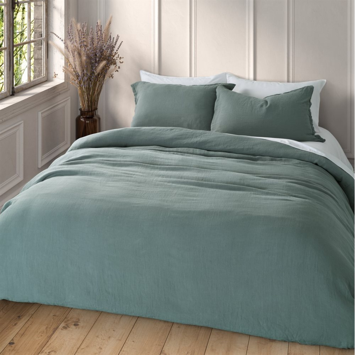 Housse de couette Lin bleu steel – Rose Bon Bon