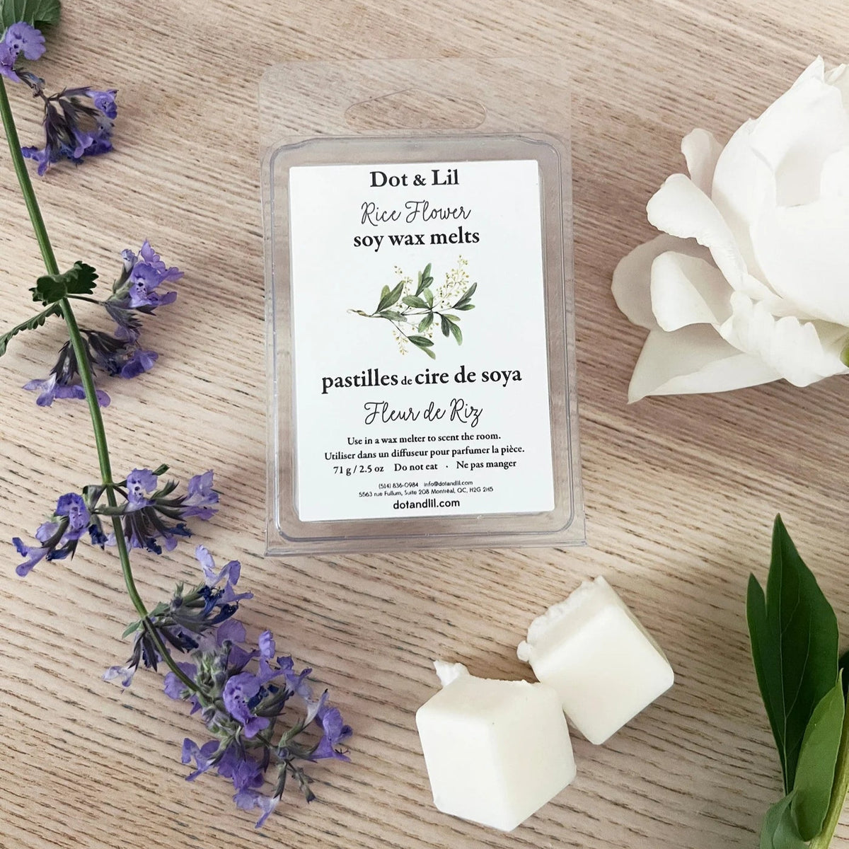 Cube de cire Fleur de riz – Rose Bon Bon